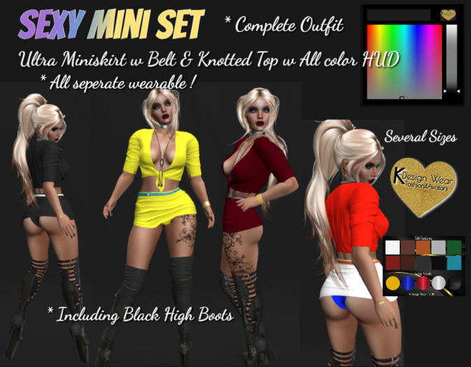 Second Life Marketplace Sexy Mini Set Cpl Outfit Bag